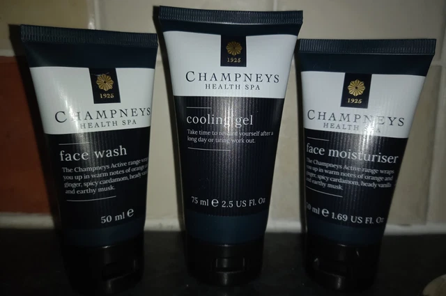 CHAMPNEYS SPA MENS Gift Set Trio - Face Wash, Moisturiser & Cooling Gel ...
