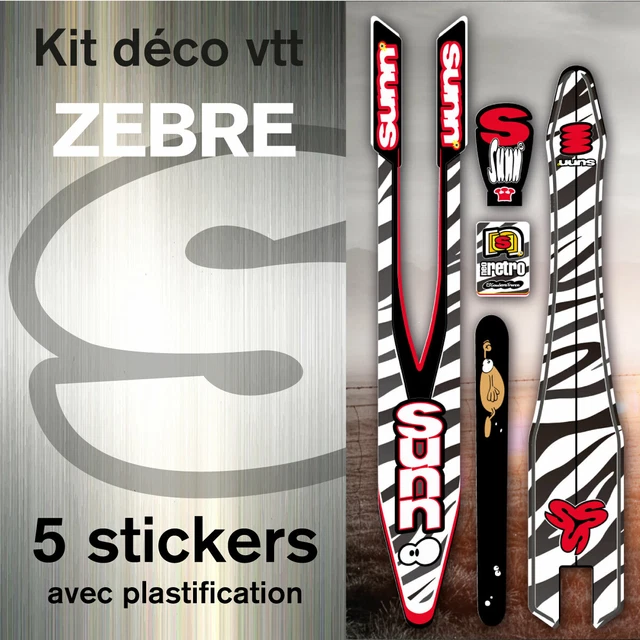 KIT STICKERS SUNN VTT vintage Néo rétro ZEBRA - Decals for frame EUR 32 ...