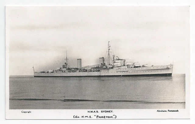 HMAS SYDNEY MODIFIED Leander class Light Cruiser RAN Royal Australian ...