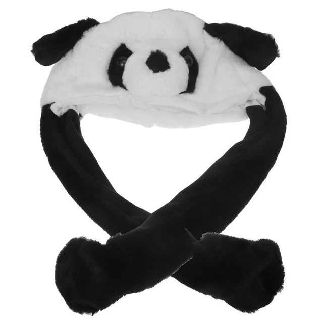 PANDA HAT WITH Ear Moving Jumping Funny Cosplay Hat Cap Plush Panda Hat ...