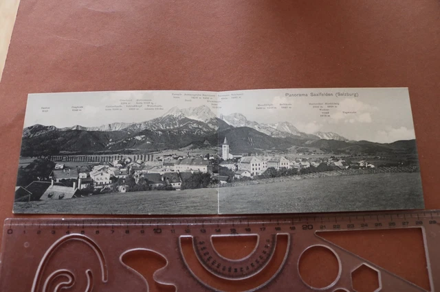 GREAT OLD DOUBLE map - panoramic map Saalfelden - Salzburg £15.83 ...