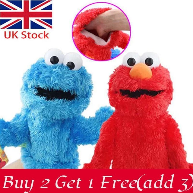 SESAME STREET HAND Puppet Plush Animal Elmo Cookie Monster Hand Puppet ...