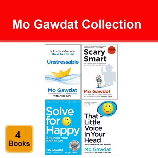 MO GAWDAT SAMMLUNG 4 Bücher Set stressfrei, lösen für glücklich ...