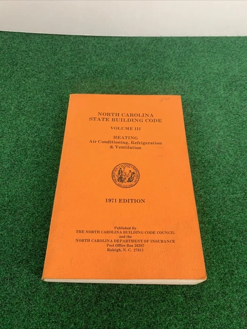 NORTH CAROLINA STATE Building Code Volume III-1971 Edition EUR 19,52 ...