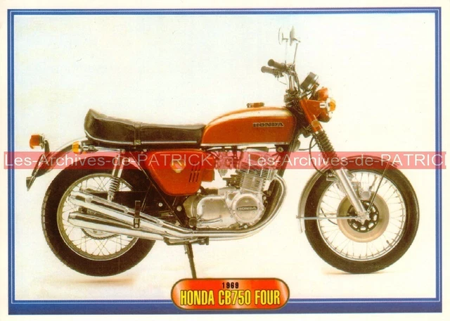 HONDA CB 750 Four Rouge Candy 1969 Carte Postale Moto Motorcycle ...