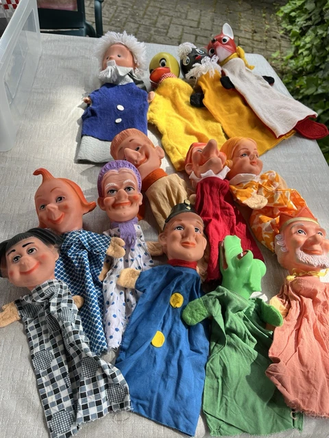 13 HANDPUPPEN SANDMANN Pittiplatsch Schatterinchen, Kasperle, Max ...