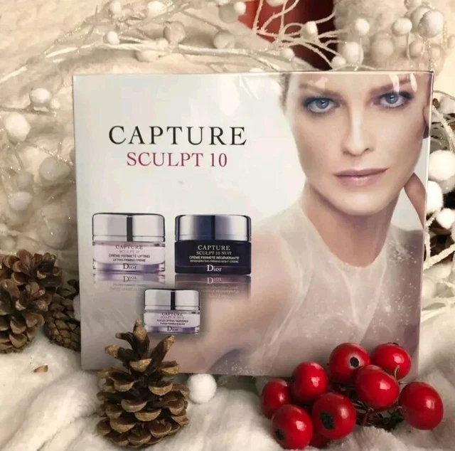 DIOR CAPTURE SCULPT10 Cofanetto 3 creme antirughe: notte, giorno, contorno occhi EUR 45,00 ...