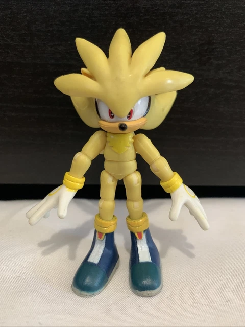 JAZWARES SONIC HEDGEHOG Super Silver Action Figure 3 Inch Sega RARE ...