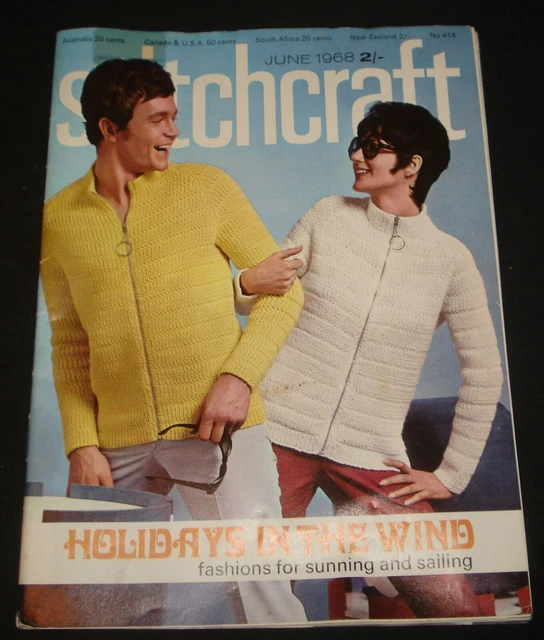1960S UK STITCHCRAFT MAGS x 5 - MOD FASHION KNITTING PATTERN BOOKS $19. ...