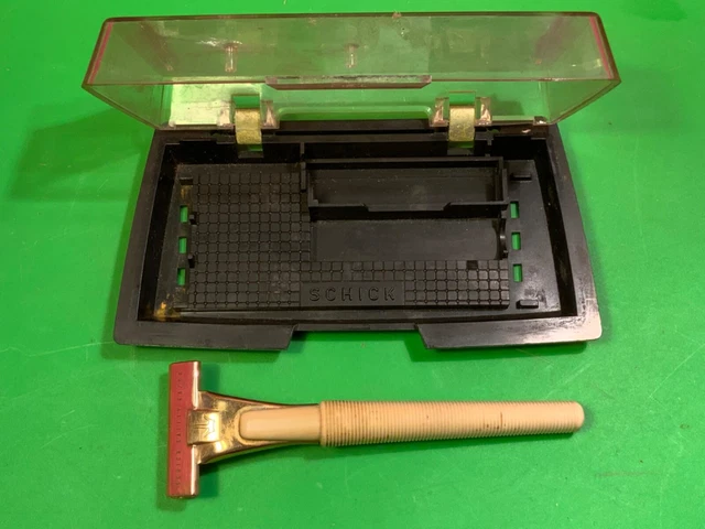 1958-1964 VINTAGE SCHICK type J1 single edge injector razor + original ...