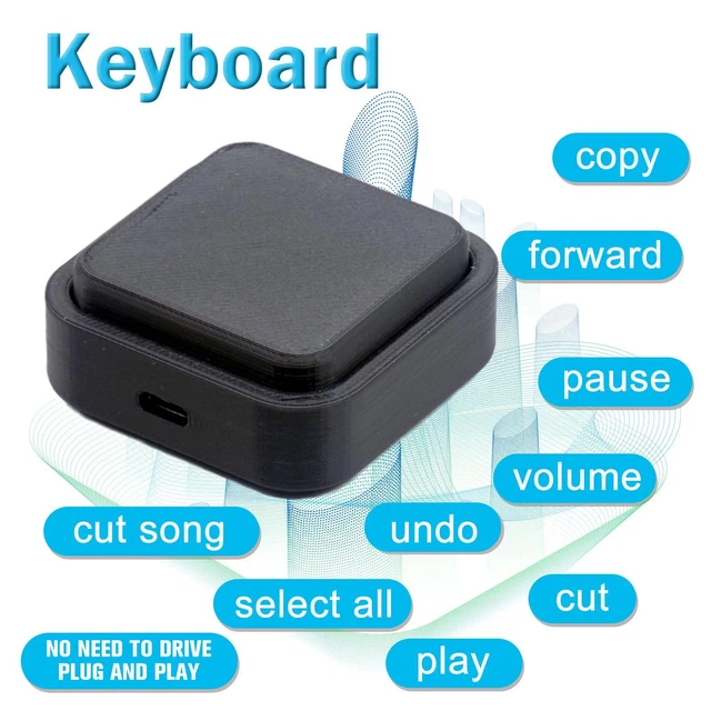 1 KEYS MECHANICAL Keyboard USB Shortcut Programmable MacOS, For Linux ...
