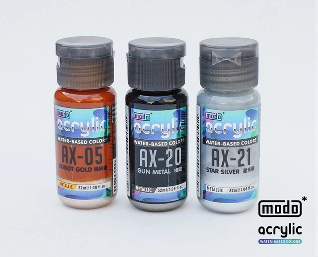 MODO NEO WATER-BASED Acrylic Color Metallic AX05-21 (32ml) Multiple ...