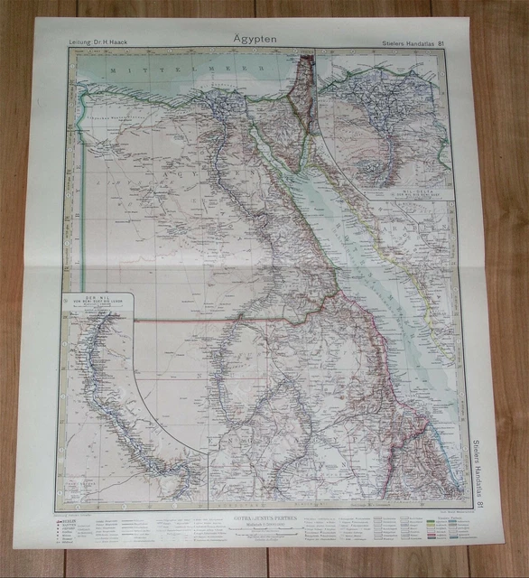 EGYPT 1900S ILLUSTRATED Map Of Nile River Branches No.5 £11.95 ...