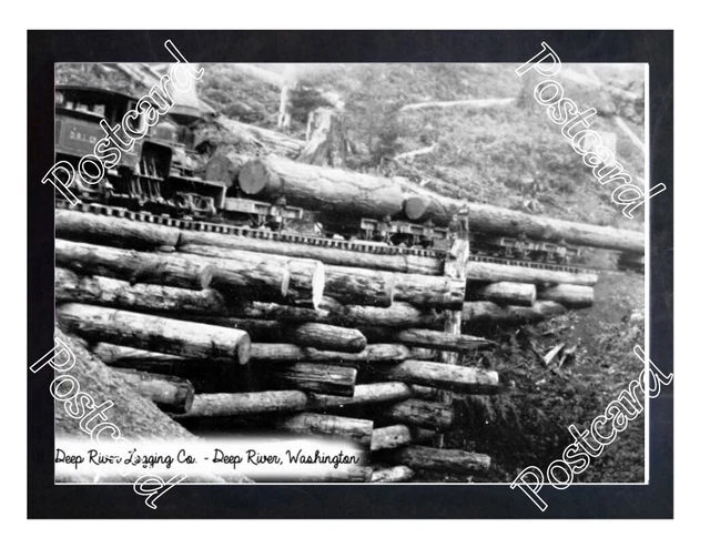 HISTORIC DEEP RIVER Logging Co. - Deep River, Washington Train Postcard ...