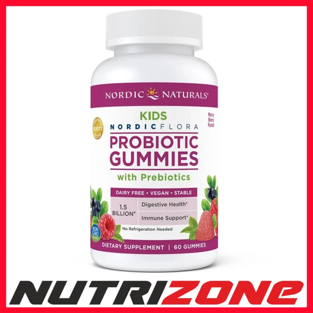 NORDIC NATURALS PROBIOTIC Gummies Kids, Merry Berry Punch - 60 gummies ...