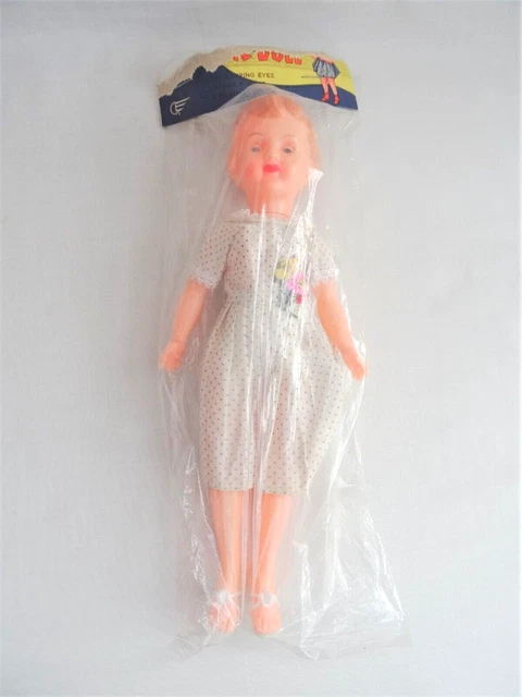VINTAGE 1940S 1950S Plastic Doll in Original Packaging £12.50 - PicClick UK