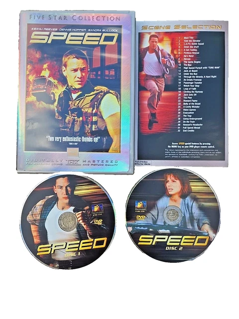 SPEED DVD SET Keanu Reeves Sandra Bullock Five Star Collection Tested ...