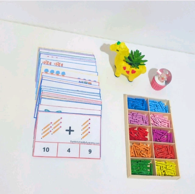 ADDITION CLIP CARDS, Addition Activities, Homeschool Learning, Maths ...