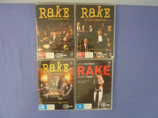 RAKE DVD 13 Disc Complete Series 1-4 (1 2 3 4) Richard Roxburgh R4 ...