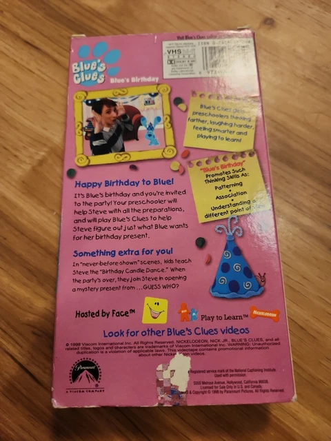 BLUES CLUES - Blues Birthday (VHS, 1998) $9.68 - PicClick CA