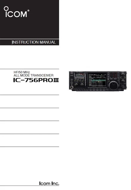 HIGHEST QUALITY ~ Icom IC756 PRO3 Operating Manual £2,495.00 - PicClick UK