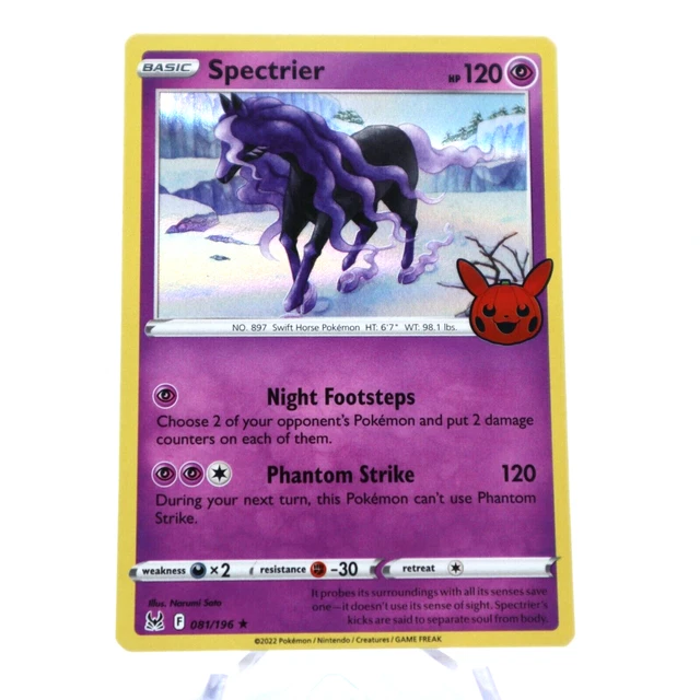 POKÉMON TRICK OR Trade Holo 2023 081/196 Spectrier Halloween Promo ...