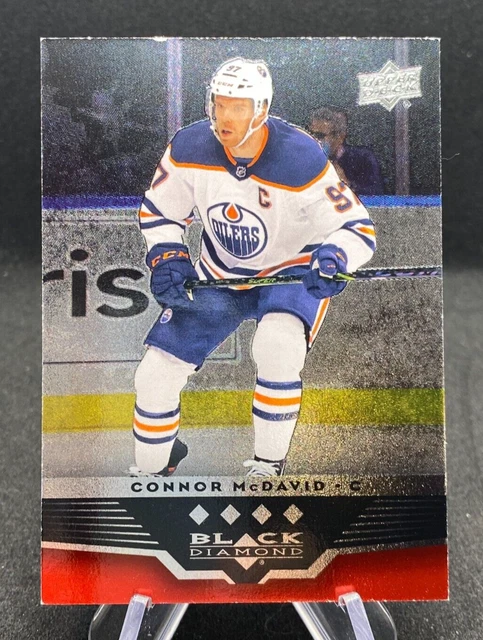 21-22 UD EXTENDED Series Black Diamond Connor McDavid Quad Diamond Ruby ...