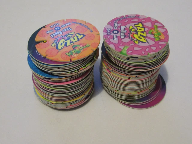 BULK LOT OF 79 x Space Jam Tazos - Regular Techno & Movie Motion Tazo ...