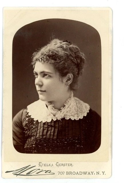 VINTAGE GABINETE TARJETA Etelka Gerster Húngaro Soprano Opera Singer ...