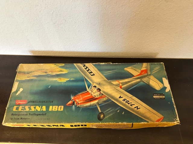 GRAUPNER CESSNA 180 Schnellbaukasten Freiflugmodell Vintage mit OVP ...