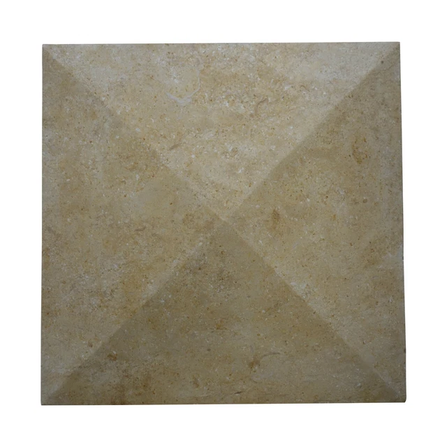 LIGHT YELLOW LIMESTONE Pyramid Pier Caps £74.94 - PicClick UK