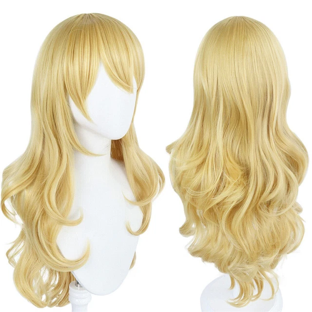 SUPER MARIO BROS Princess Peach Toadstool Cosplay Wig Halloween Long ...