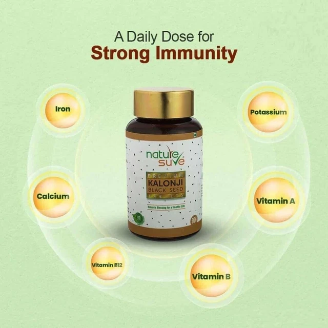 NATURE SURE PREMIUM Kalonji Blackseed Tablets for Men and Women - 90 ...