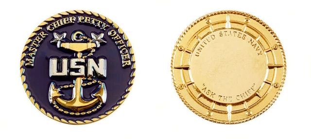 US NAVY (USN) Master Chief Petty Officer Rank Coin £15.88 - PicClick UK