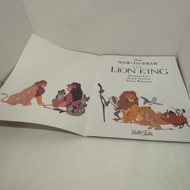 DISNEY'S HOW TO Draw THE LION KING Drawing/Sketching Book by W. Foster, RN:DC06 £12.57 - PicClick UK