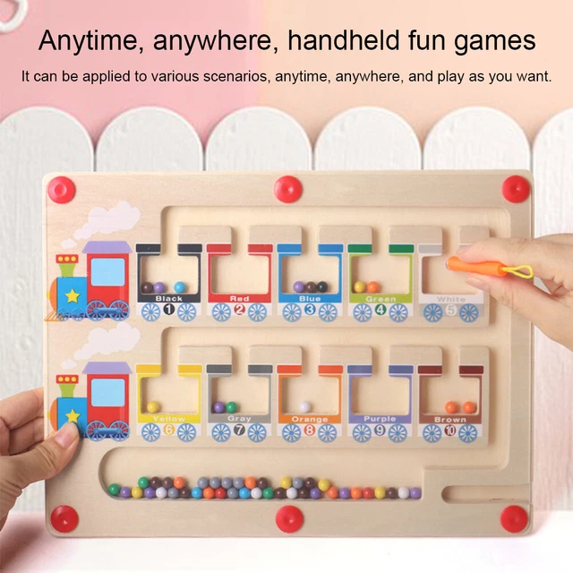 MAGNETIC COLOR NUMBER Maze Board Interactive Games for Boys Girls ...
