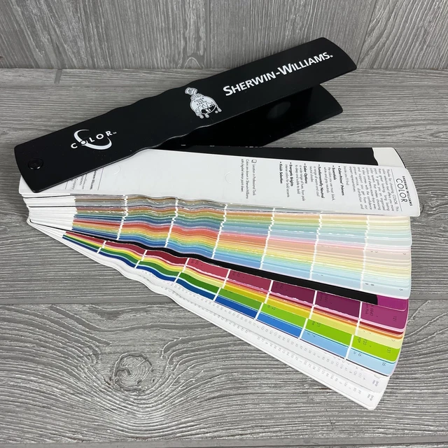 SHERWIN WILLIAMS COLOR Fan Deck Paint Swatches Chips Book Samples 2001 ...
