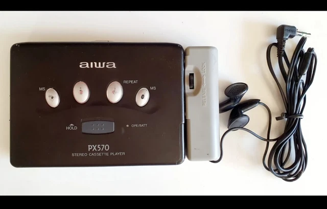 SUPER RARE AIWA PX570 Walkman Personal Cassette Player Super Bass fully ...