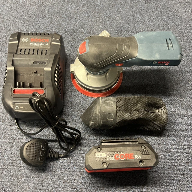 BOSCH GEX 18V-125 18v Cordless Brushless Random Orbital Sander 125mm Set £145.00 - PicClick UK