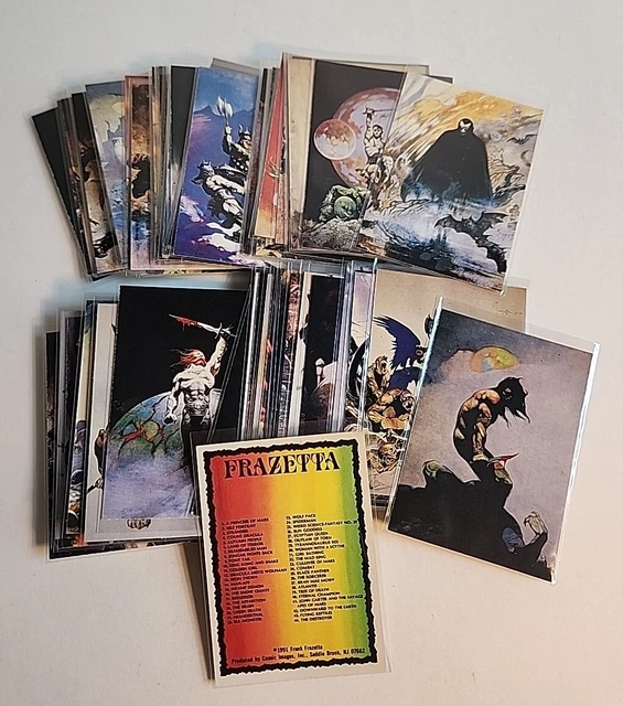 FRANK FRAZETTA SERIES 1 1991 Comic Images Set Of 90 Non-Sport Trading ...