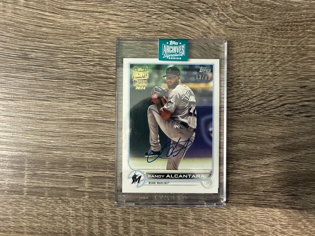 2024 TOPPS ARCHIVES Signature Series Sandy Alcantara Auto /81 Miami ...