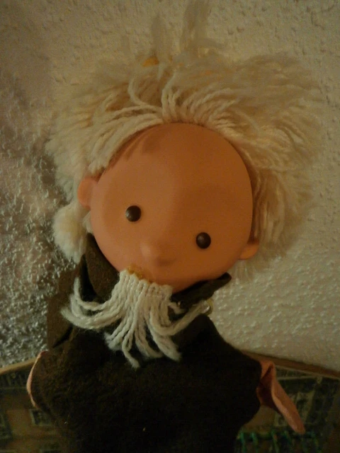 DDR, UNSER SANDMÄNNCHEN, 30cm hohe Handpuppe mit Sandbeutel, altes ...