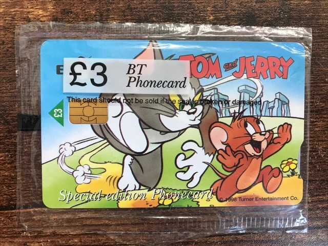 BT PHONE CARD Tom & Jerry Double Sided Special Edition-Stonehenge ...