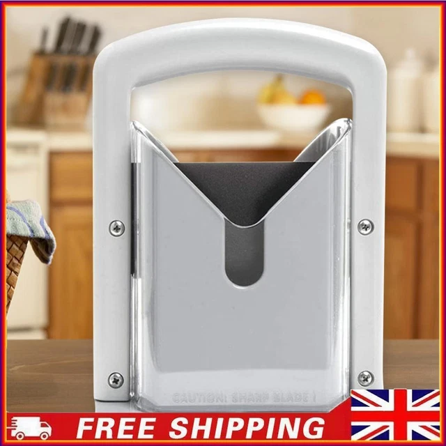 BAGEL GUILLOTINE SLICER Stainless Steel Buns Cake Slicer Baking Pastry ...