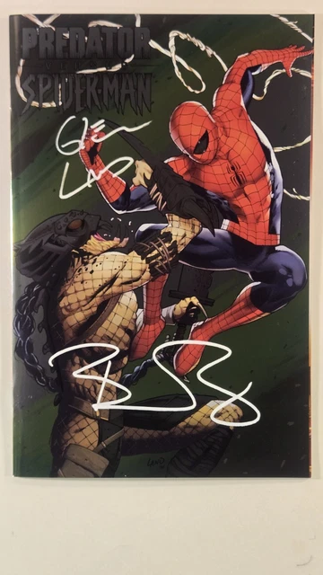 PREDATOR VERSUS SPIDER-MAN #1 2025 Variant Signed Ben Percy Greg Land w ...