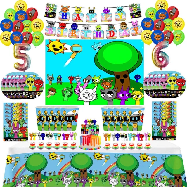 INCREDIBOX SPRUNKI BIRTHDAY Party Decoration Sprunki Balloon Backdrop ...