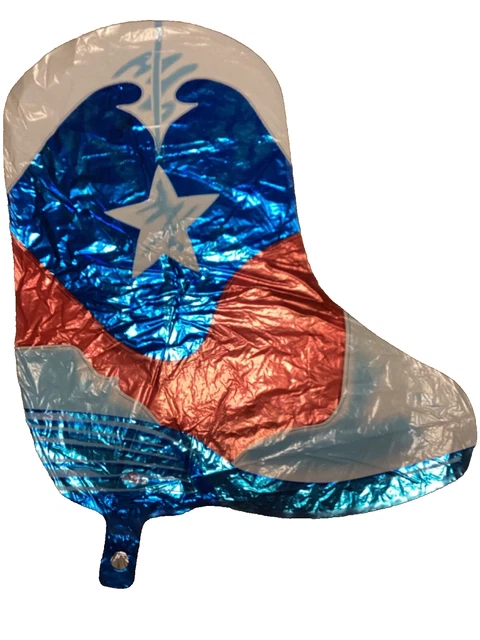 COWBOY / LINE dancing boot shaped foil balloon #111888 £4.50 - PicClick UK