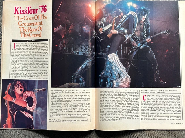 CIRCUS MAGAZINE SEPT 1976 Vintage KISS Destroyer Tour Aucoin Originals ...