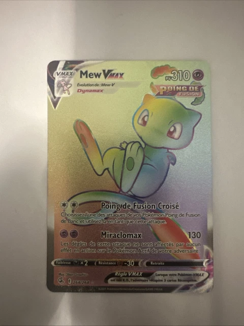 CARTE POKÉMON MEW Vmax Rainbow (Arc En Ciel) FR 268/ 264 EUR 56,00 ...