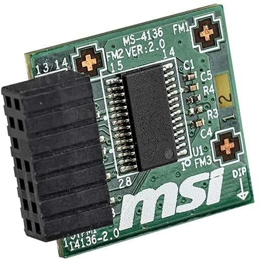 MSI TPM 2.0 SPI Trusted Platform Module MS-4462 12-1 Pin. Windows 11 ...